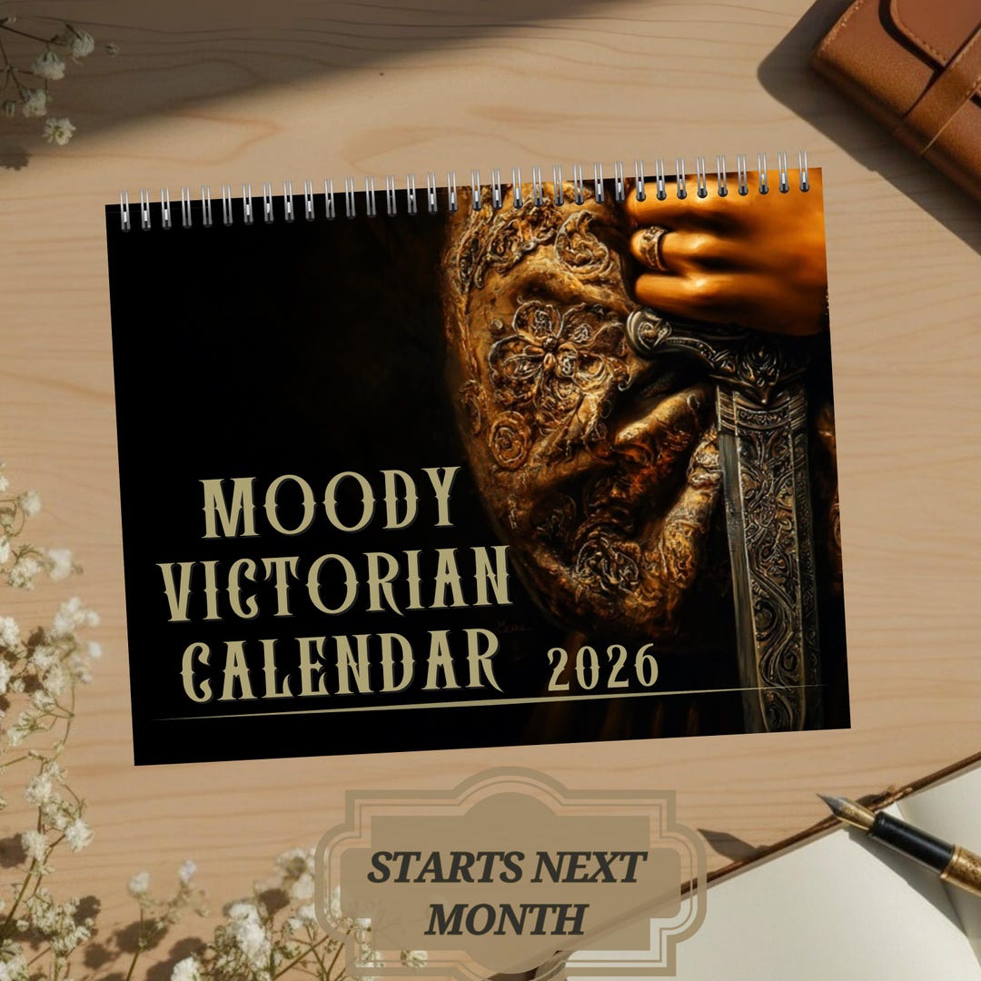 Moody Victorian Calendar 2026 – Dark Aesthetic Wall Calendar, Gothic ...