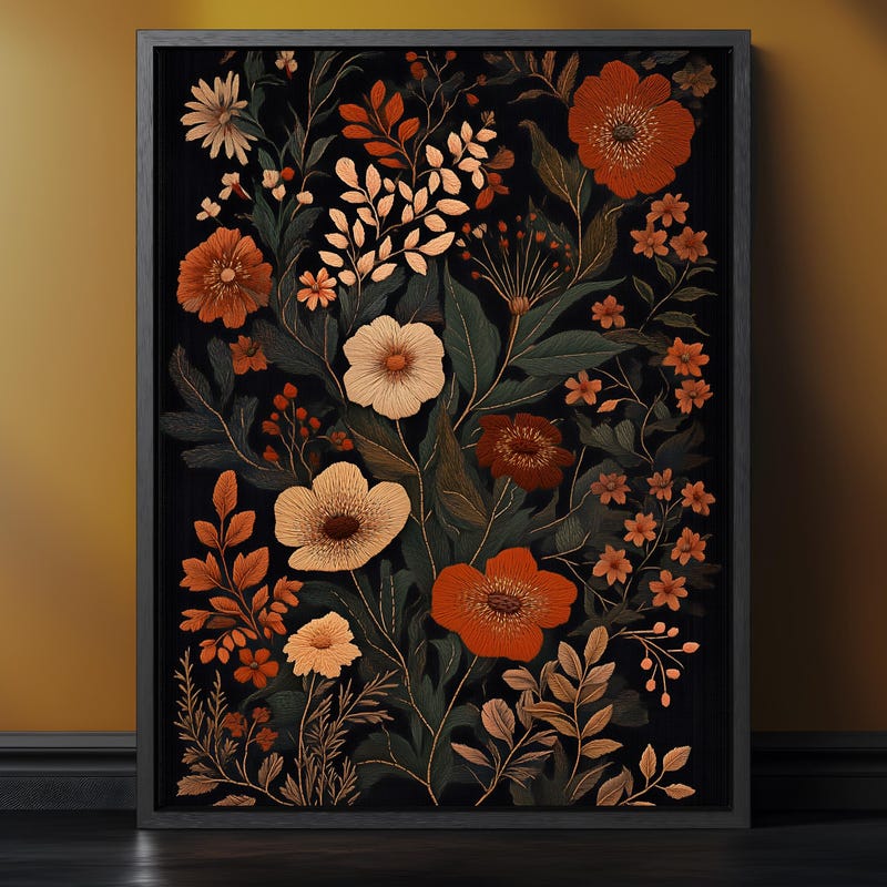 Large Floral Art - Etsy