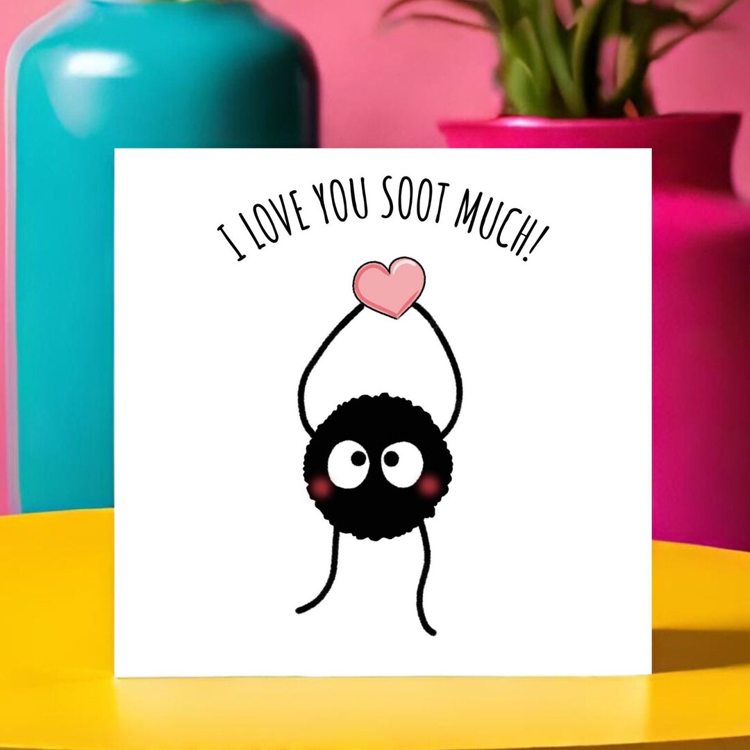 Anime Greetings Card L Soot Sprite Card L Spirited Away L Studio Ghibli ...