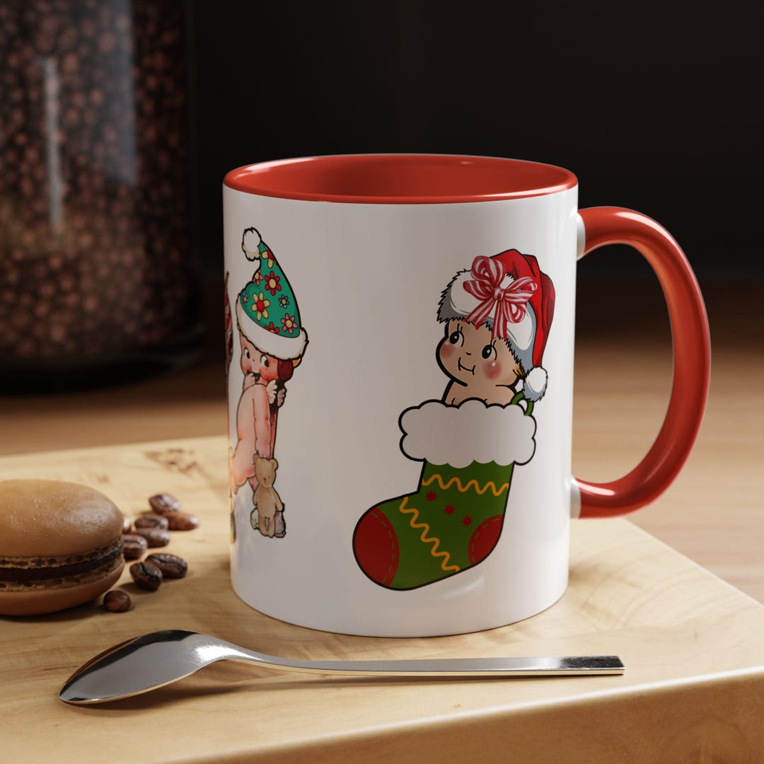 Cute Vintage Christmas Kewpie Coffee Cup, Retro, Gift, Accent Coffee ...