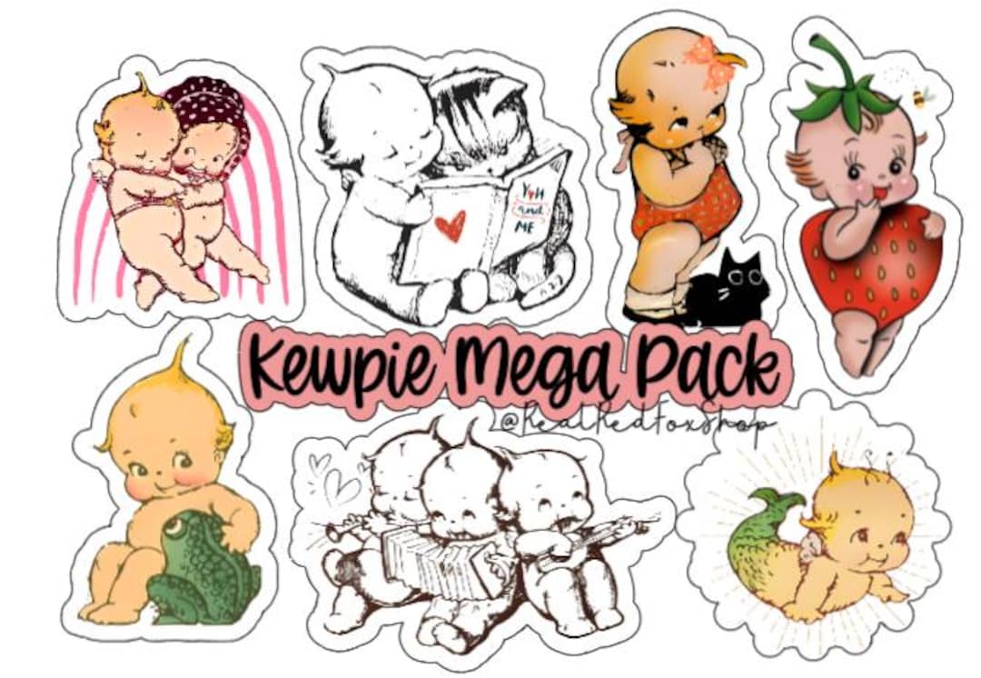 Cute Baby Vintagekewpie Mega Pack Vinyl Stickers Water Resistant ...