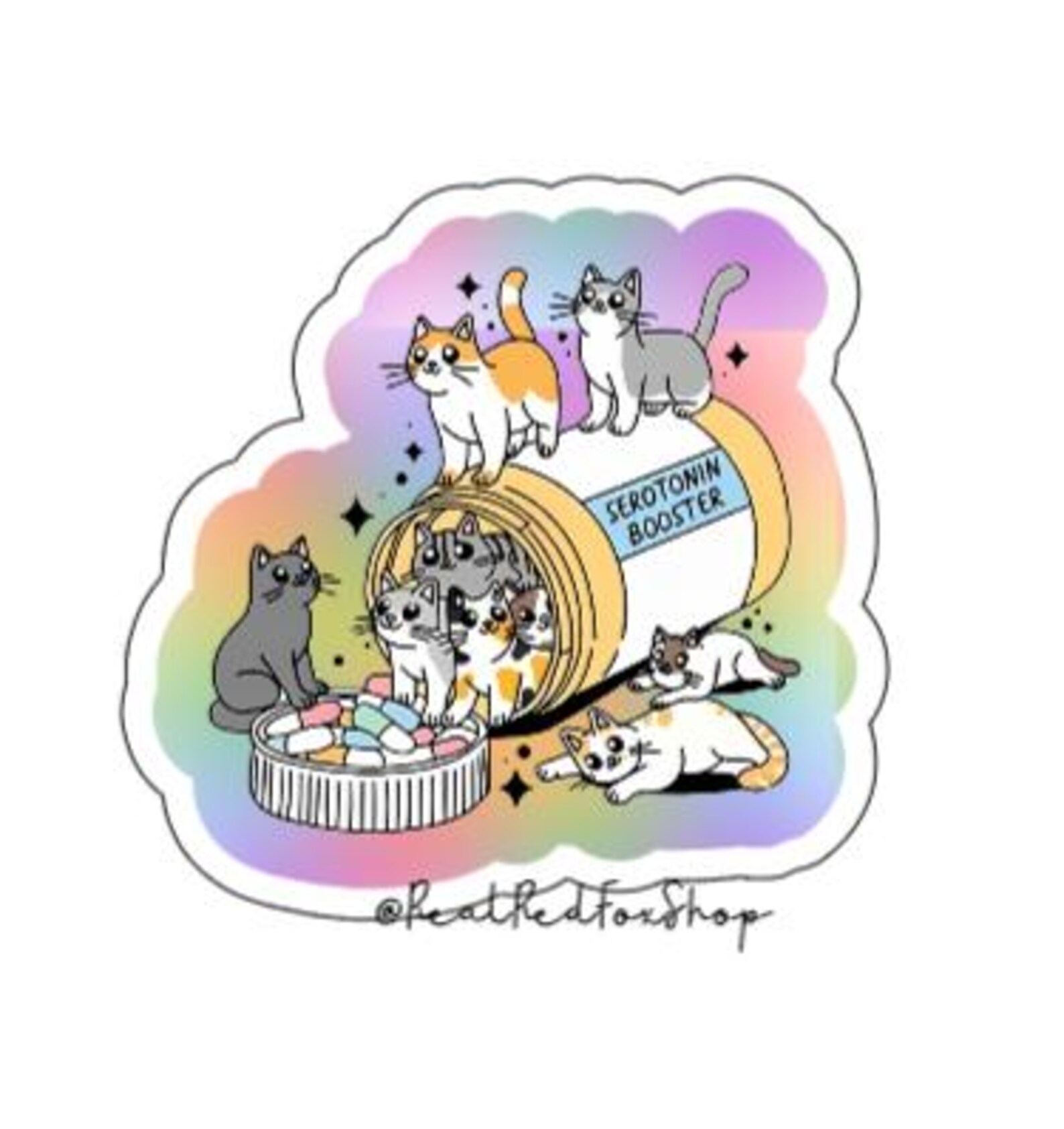 Cat Serotonin Booster, Antidepressants, Funny Sarcastic Quote, Kawaii ...