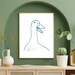 Silly Goose Wall Art, Girls Wall Art, Cute Goose Poster, Light Pink ...