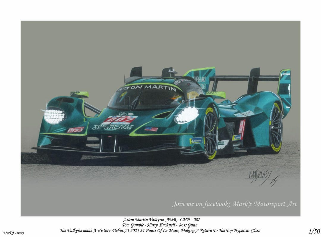 The Aston Martin Valkyrie AMR-LMH at the 2025 Le Mans 24hrs - Etsy
