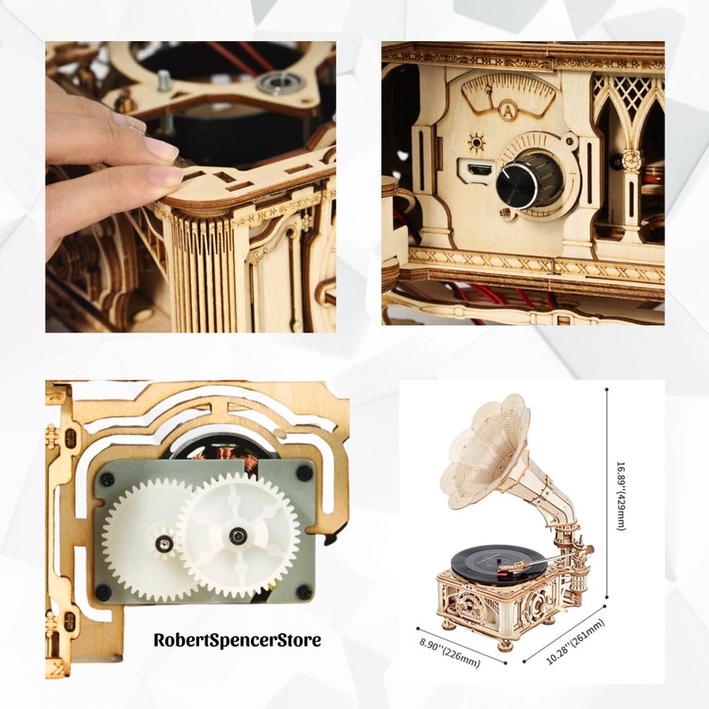 Handmade 3D Model Building Set, Traditional Gramophone - Etsy