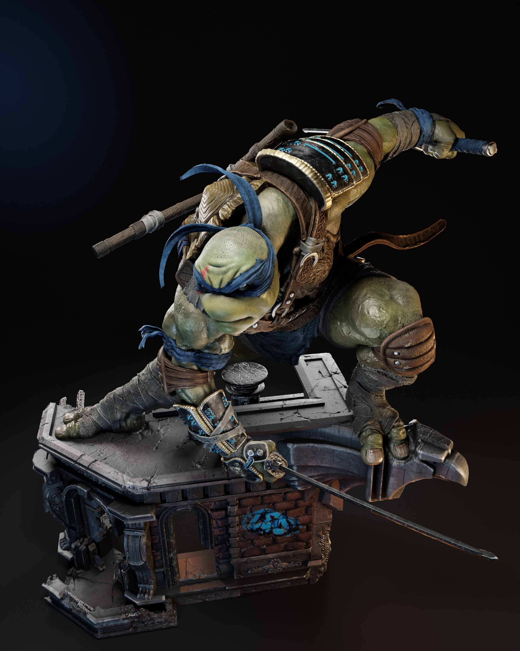 Leonardo TMNT Collectible Statue / Ninja Turtles Figure / Ninja Turtles ...