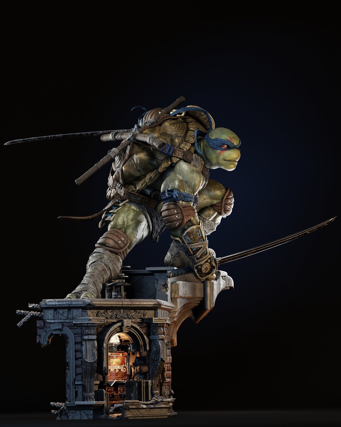 Leonardo TMNT Collectible Statue / Ninja Turtles Figure / Ninja Turtles ...