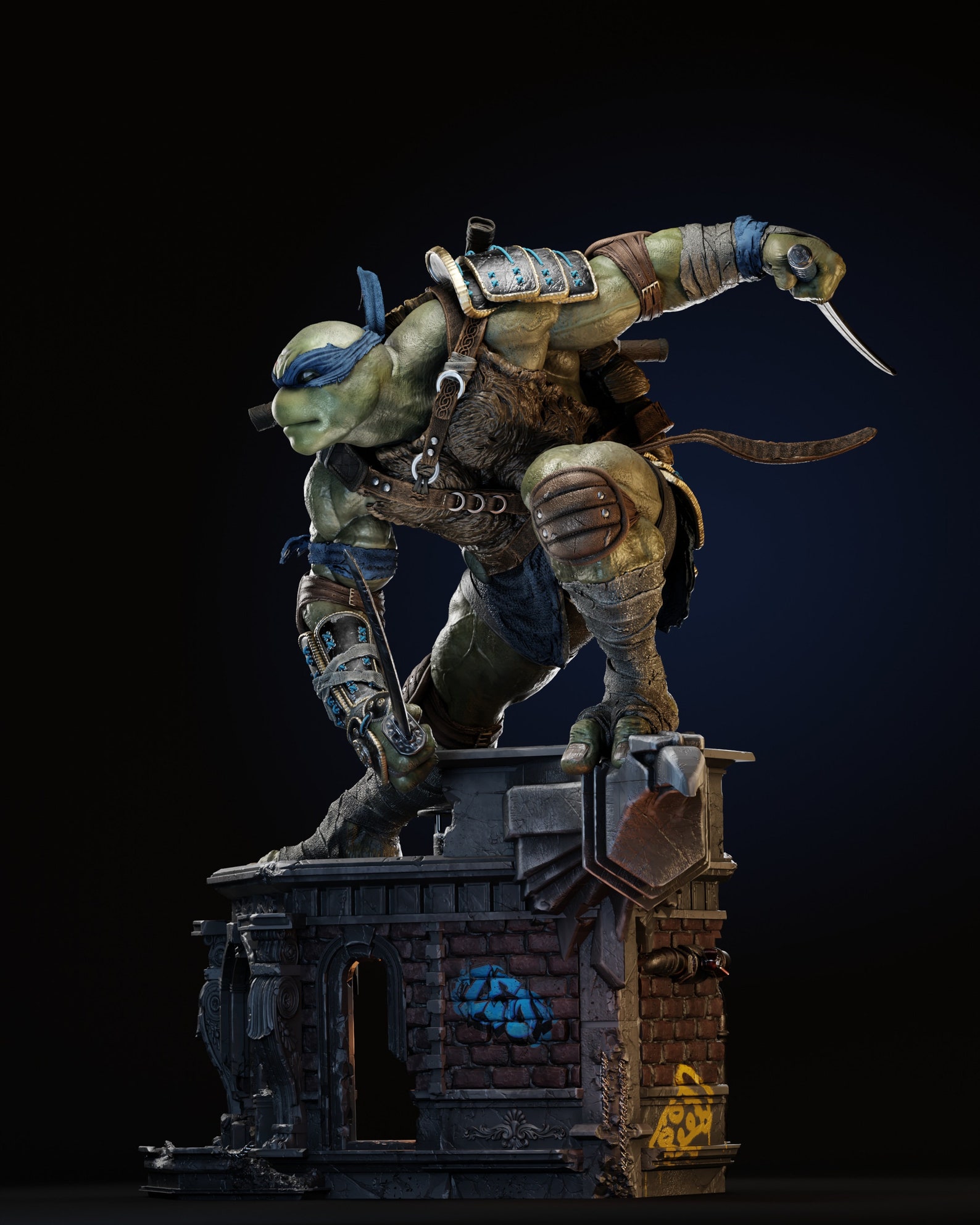 Leonardo TMNT Collectible Statue / Ninja Turtles Figure / Ninja Turtles ...