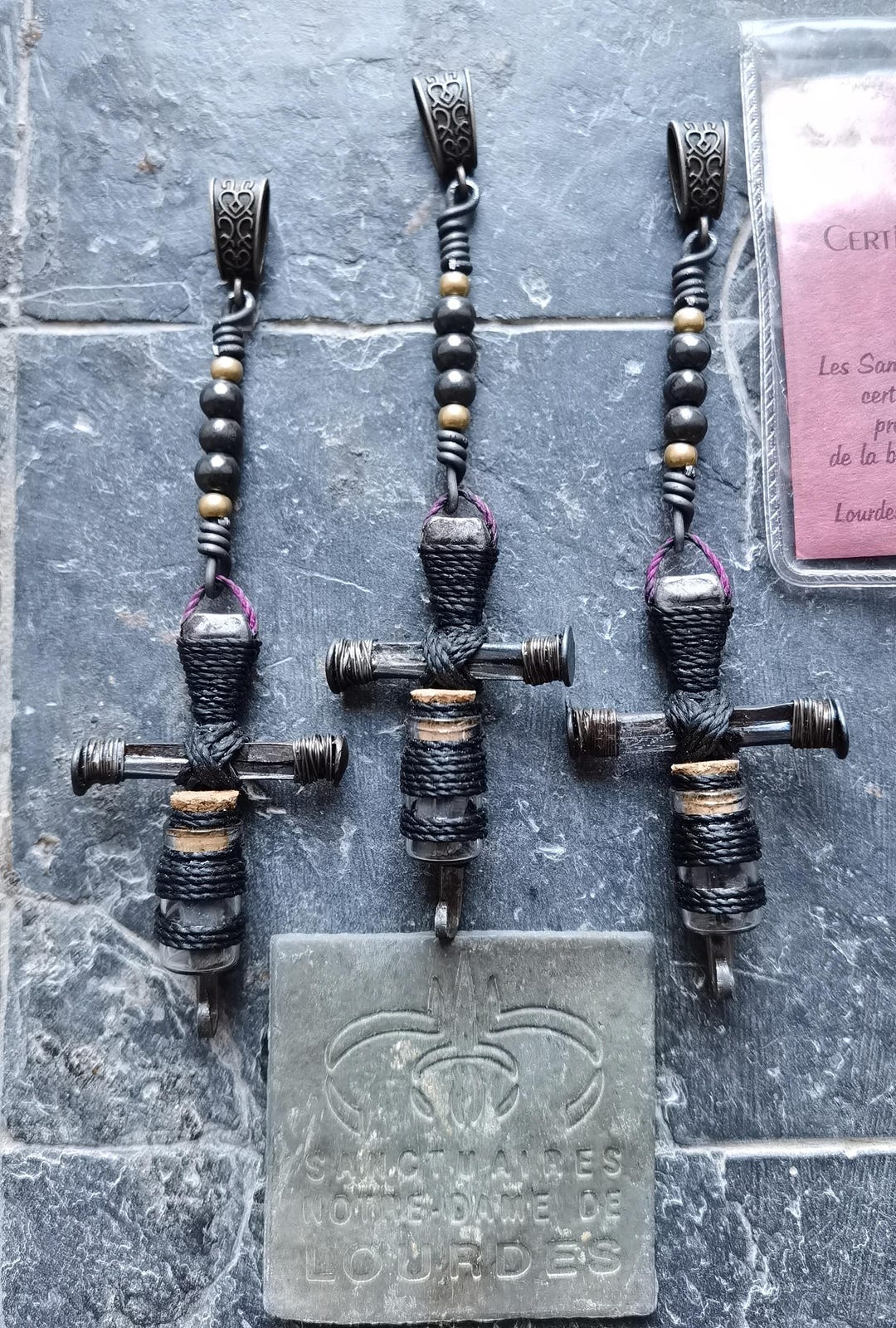 Ritualized Angelic Amulet, Horseshoe Nail Cross, Relics From the Roof ...