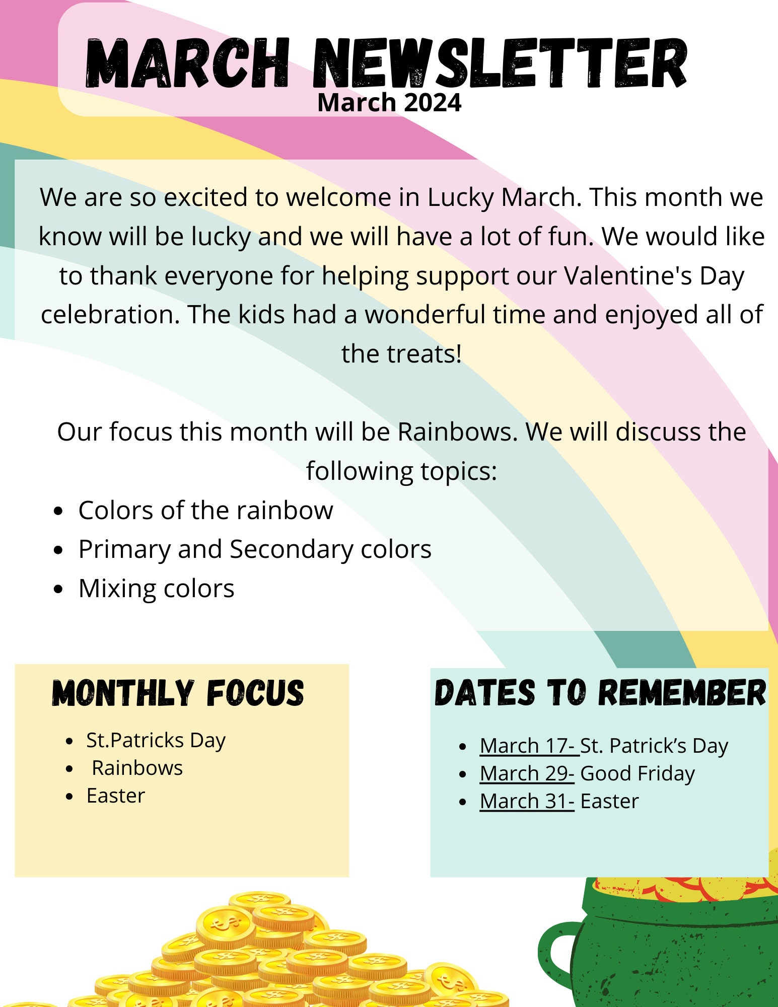 Classroom Themed Monthly Newsletters - Etsy