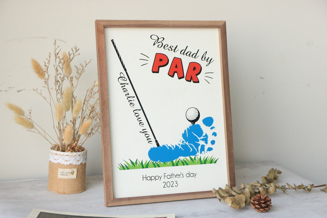 Father's Day Golf Footprint Art, Father's Day Gift, Gift for Dad ...