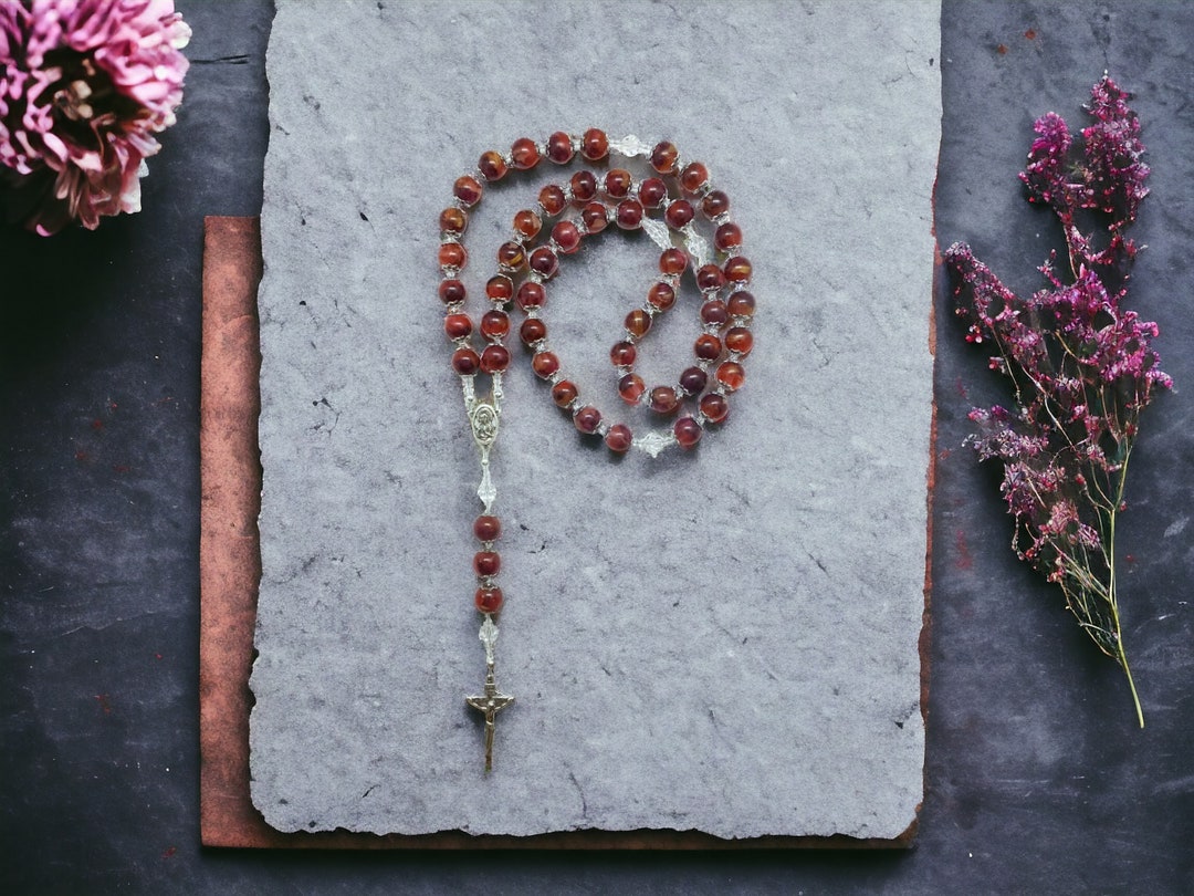 Custom Rosary Beads Made With Your Real Flowers Memorials Weddings ...