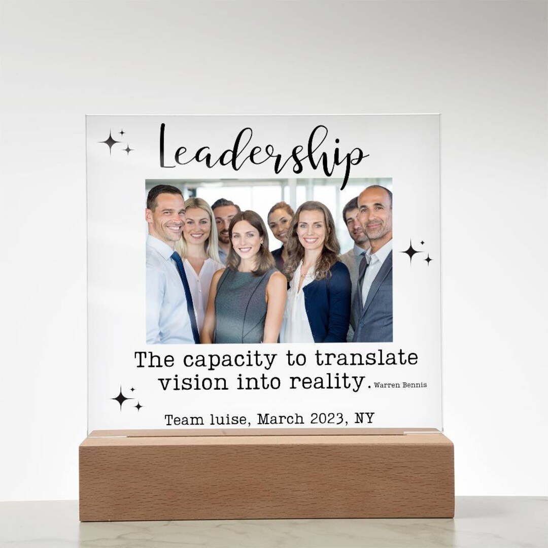Personalized Leadership Truly Great Leader Plaque With Wooden Base ...