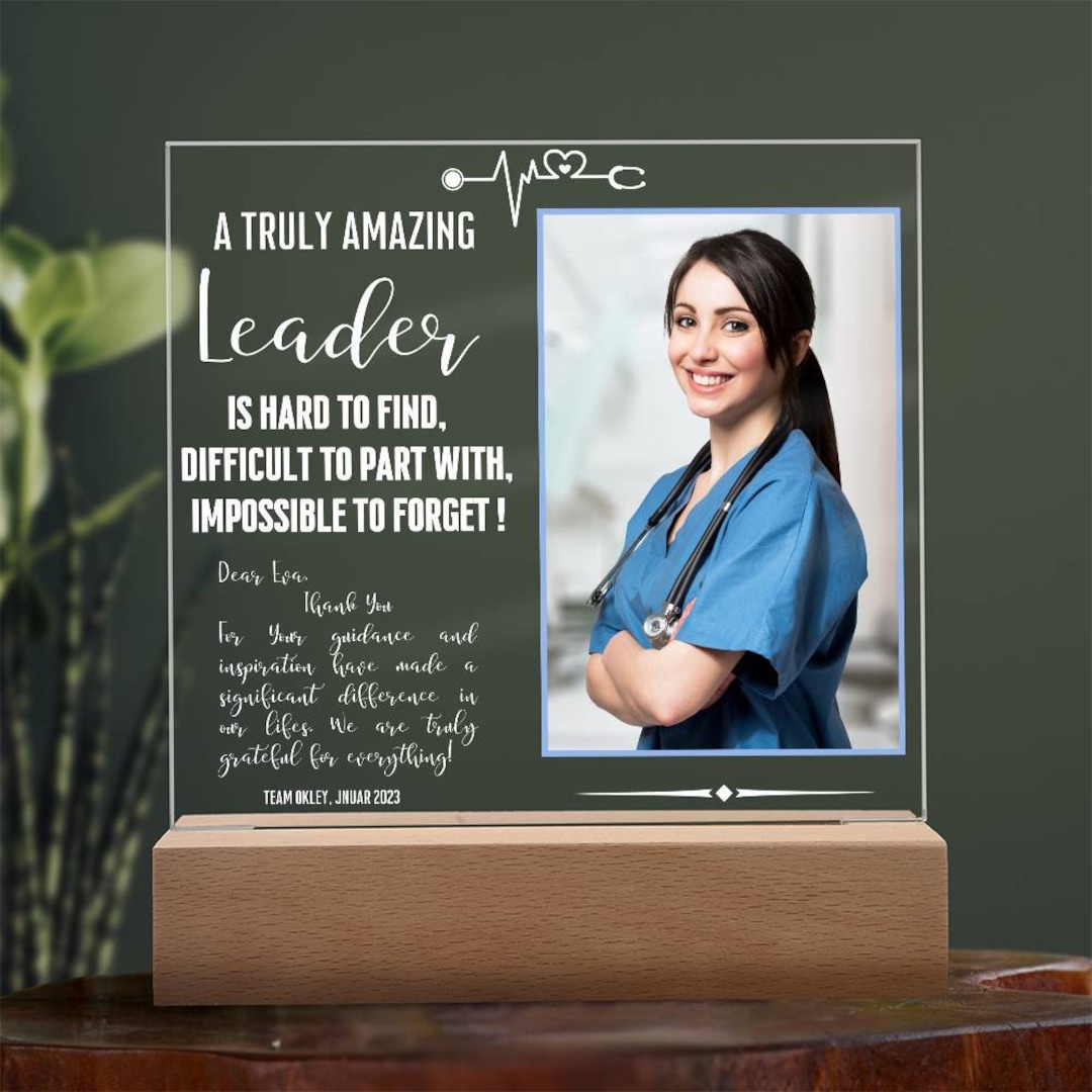 Personalized Nurse Truly Great Leader Nurse Appreciation Plaque Gift ...