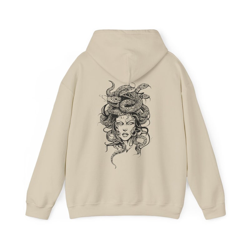 Petrify the Patriarchy Goth Medusa Snake Face Hooded Sweatshirt ...