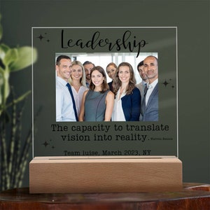 Personalized Leadership Truly Great Leader Plaque With Wooden Base ...