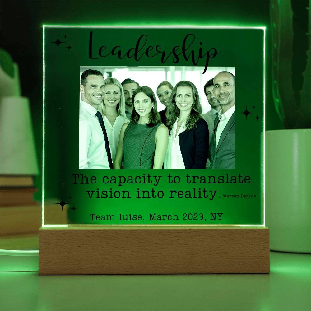 Personalized Leadership Truly Great Leader Plaque With Wooden Base ...