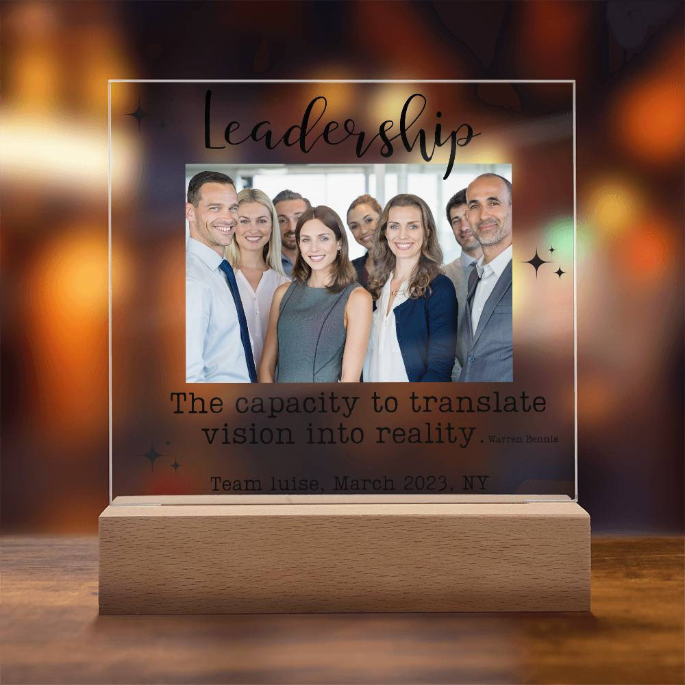 Personalized Leadership Truly Great Leader Plaque With Wooden Base ...