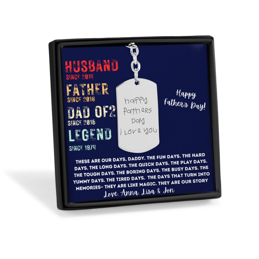 Personlized Handwritten Message Tag for Dad, Father's Day Daughter to ...