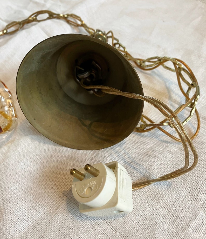 Big and Heavy Thick Murano Glass Pendant Lamp From Orrefors. Swedish ...