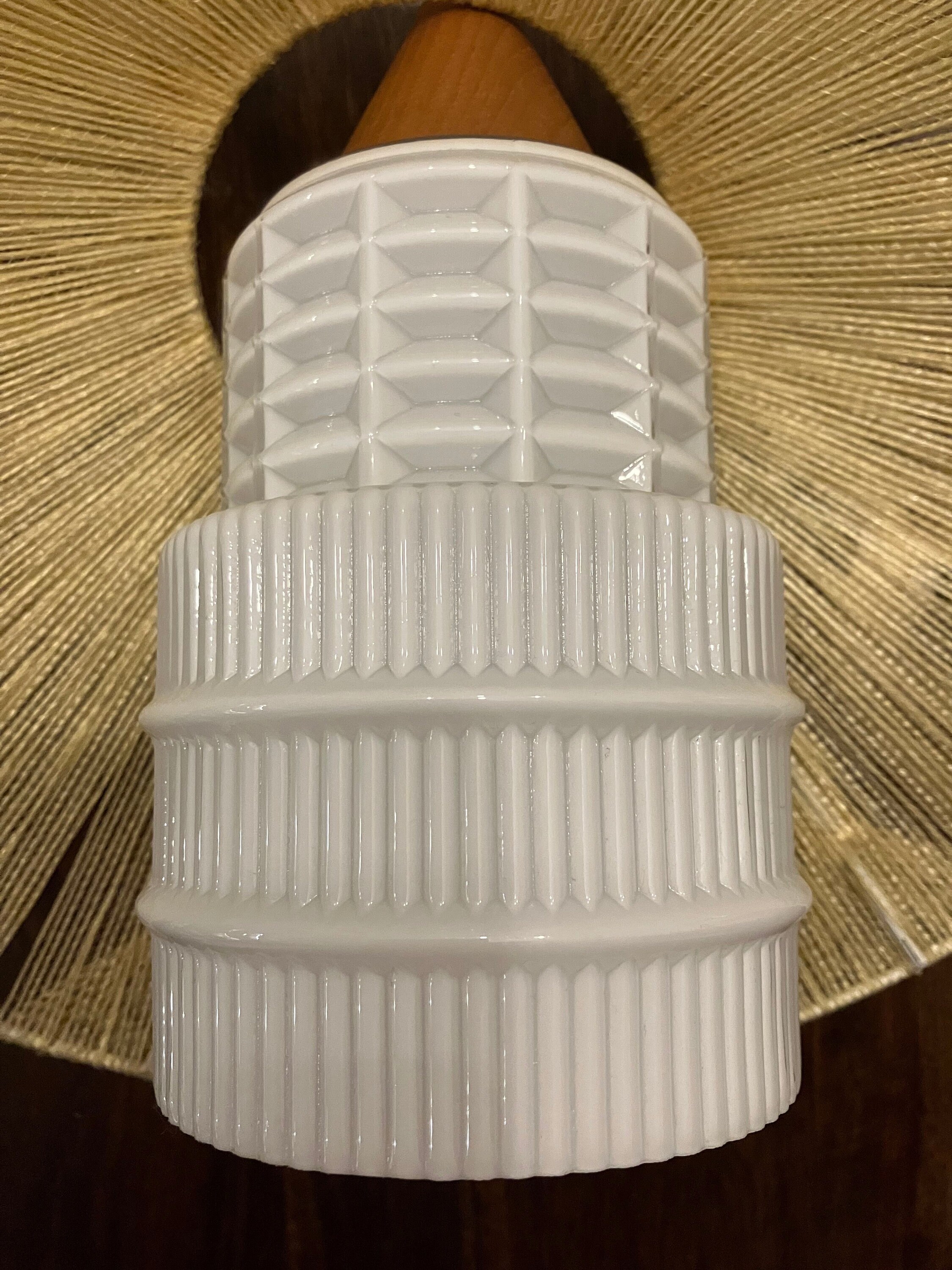 Mid-century Sisal and Teak Pendant Lamp. Vintage 1960s. - Etsy