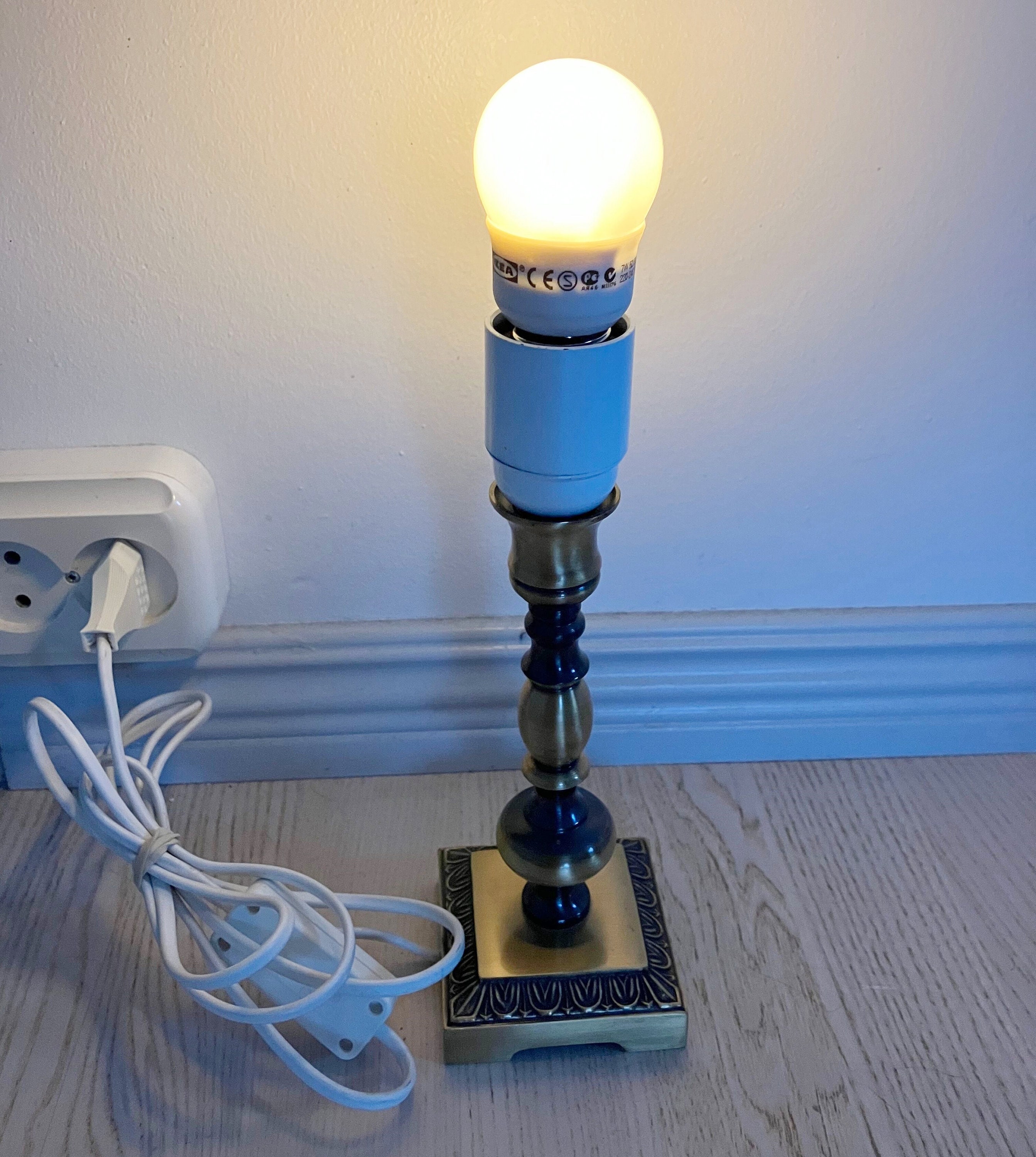 Vintage Working Brass Table Lamp. Scandinavian Design 1960s. - Etsy
