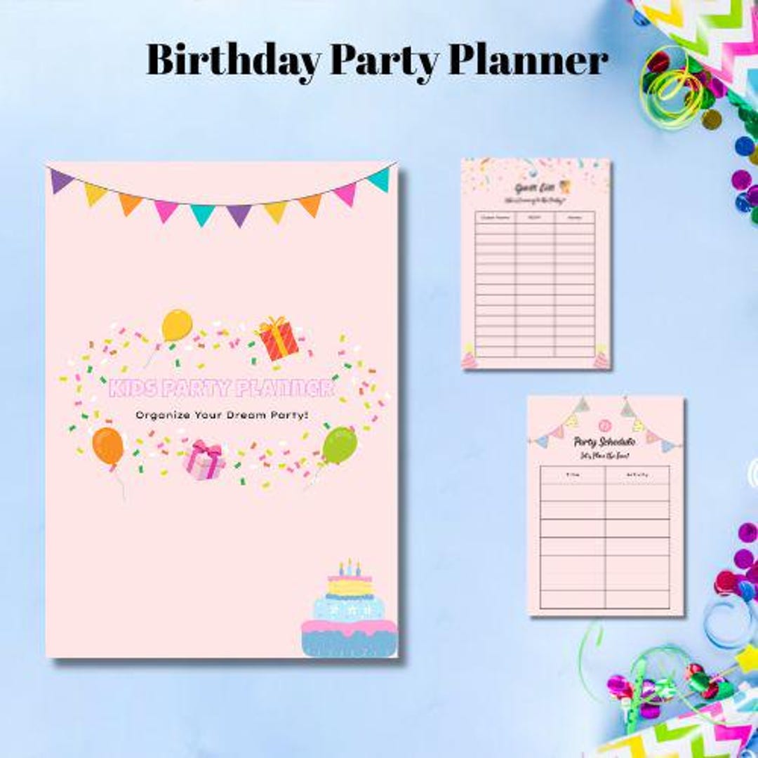 Birthday Party Planner Printable | Party Planning PDF for Kids ...