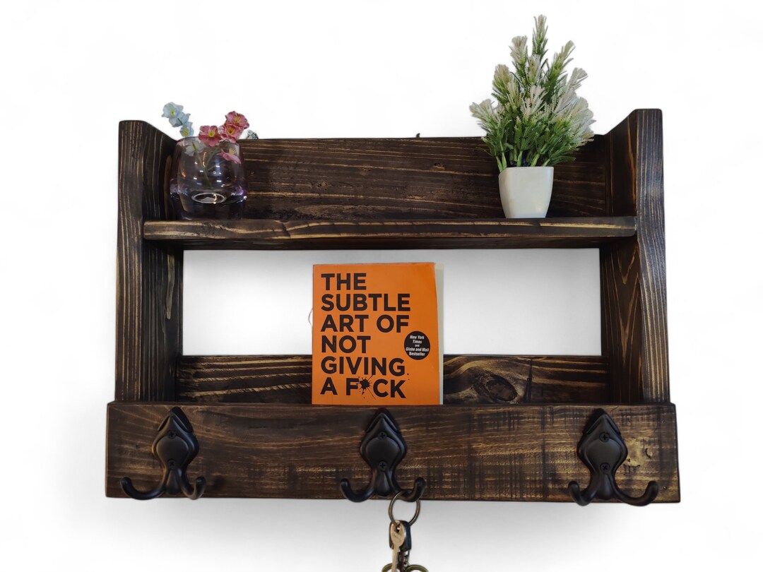 WOODEN KEY HOLDER for Wall, Housewarming Gift, Display Shelf,hanging ...