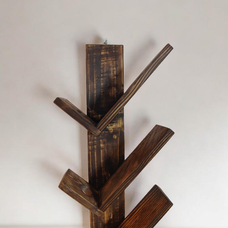 RUSTIC TREE BOOKSHELF for Book Storage, Desktop and Living Room Display ...