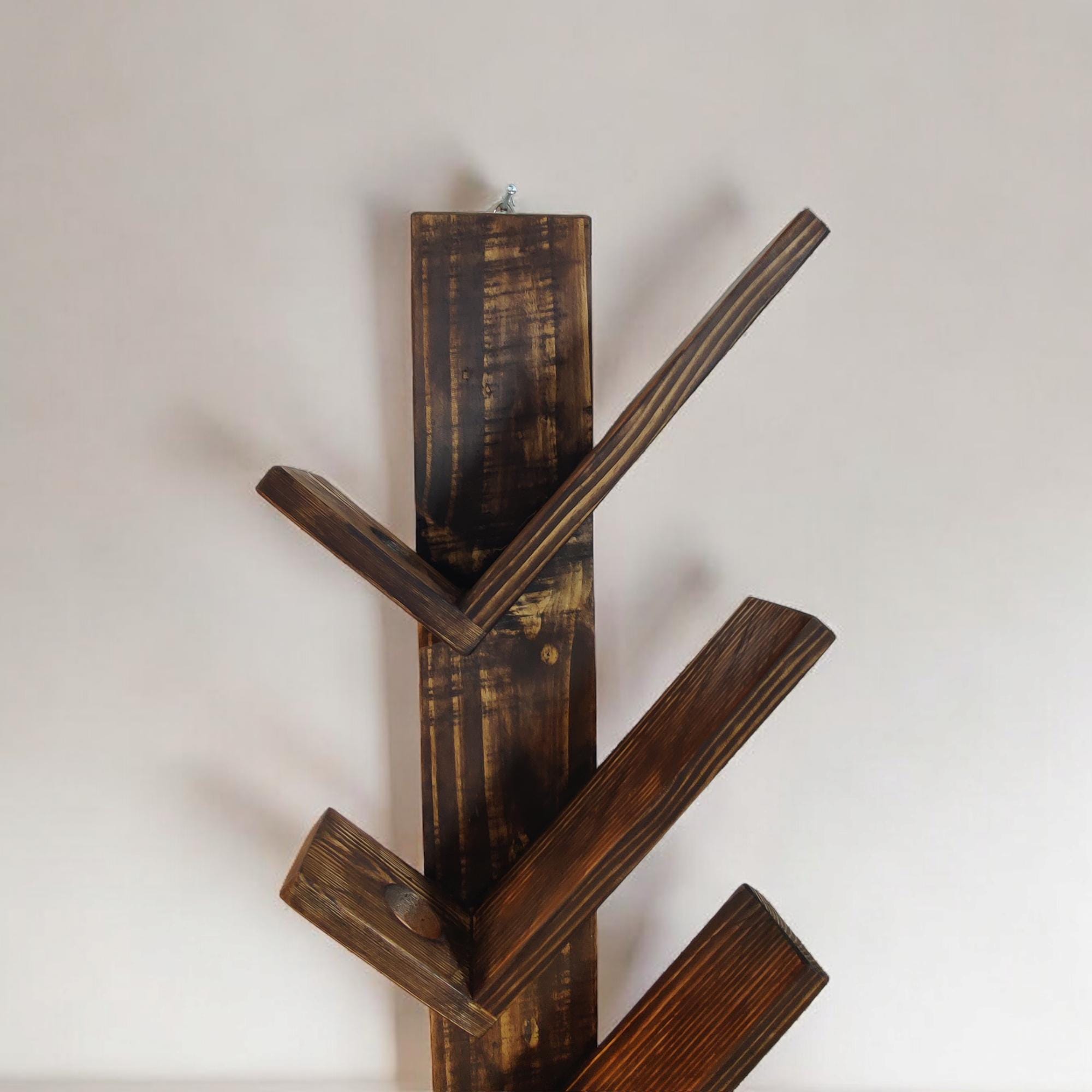 RUSTIC TREE BOOKSHELF for Book Storage, Desktop and Living Room Display ...