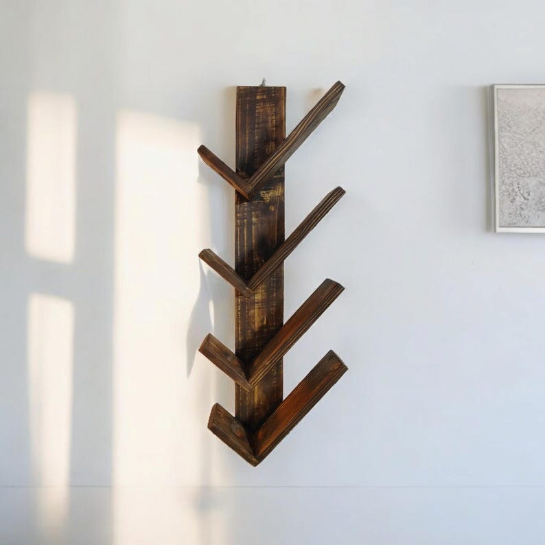 RUSTIC TREE BOOKSHELF for Book Storage, Desktop and Living Room Display ...