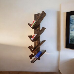 RUSTIC TREE BOOKSHELF for Book Storage, Desktop and Living Room Display ...