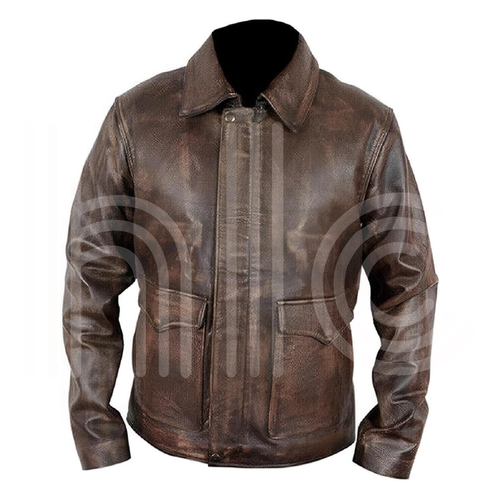 Handmade Men's Raider of the Lost Ark Brown Indiana Leather Jacket ...