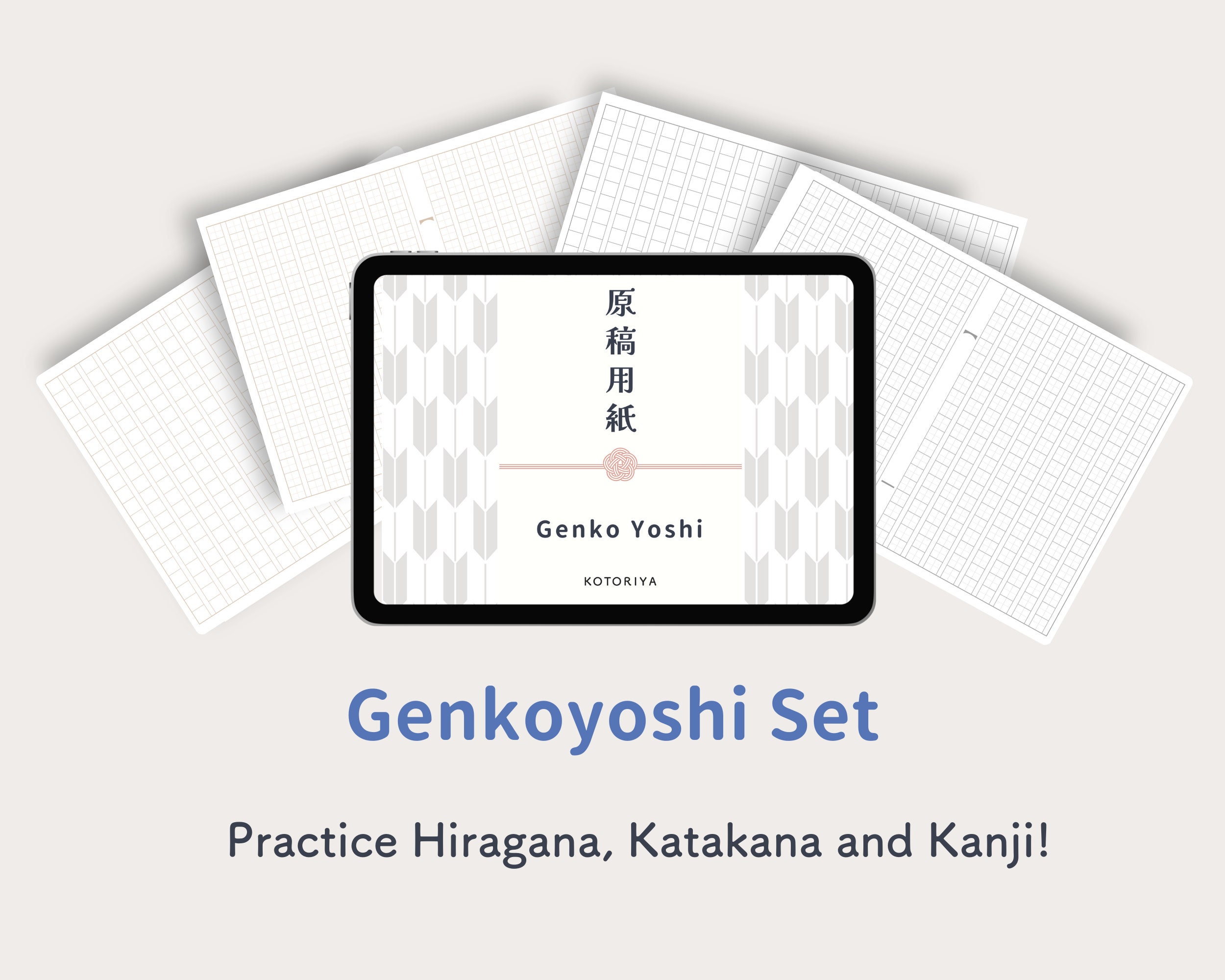Japanese Traditional Writing Paper Template Genko Yoshi - Etsy