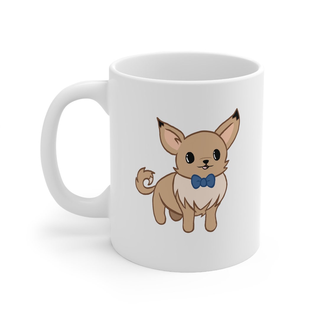 Cute Chihuahua Mug, Chibi Chi Chi, Kawaii Dog Coffee Cup, Gift for Dog ...