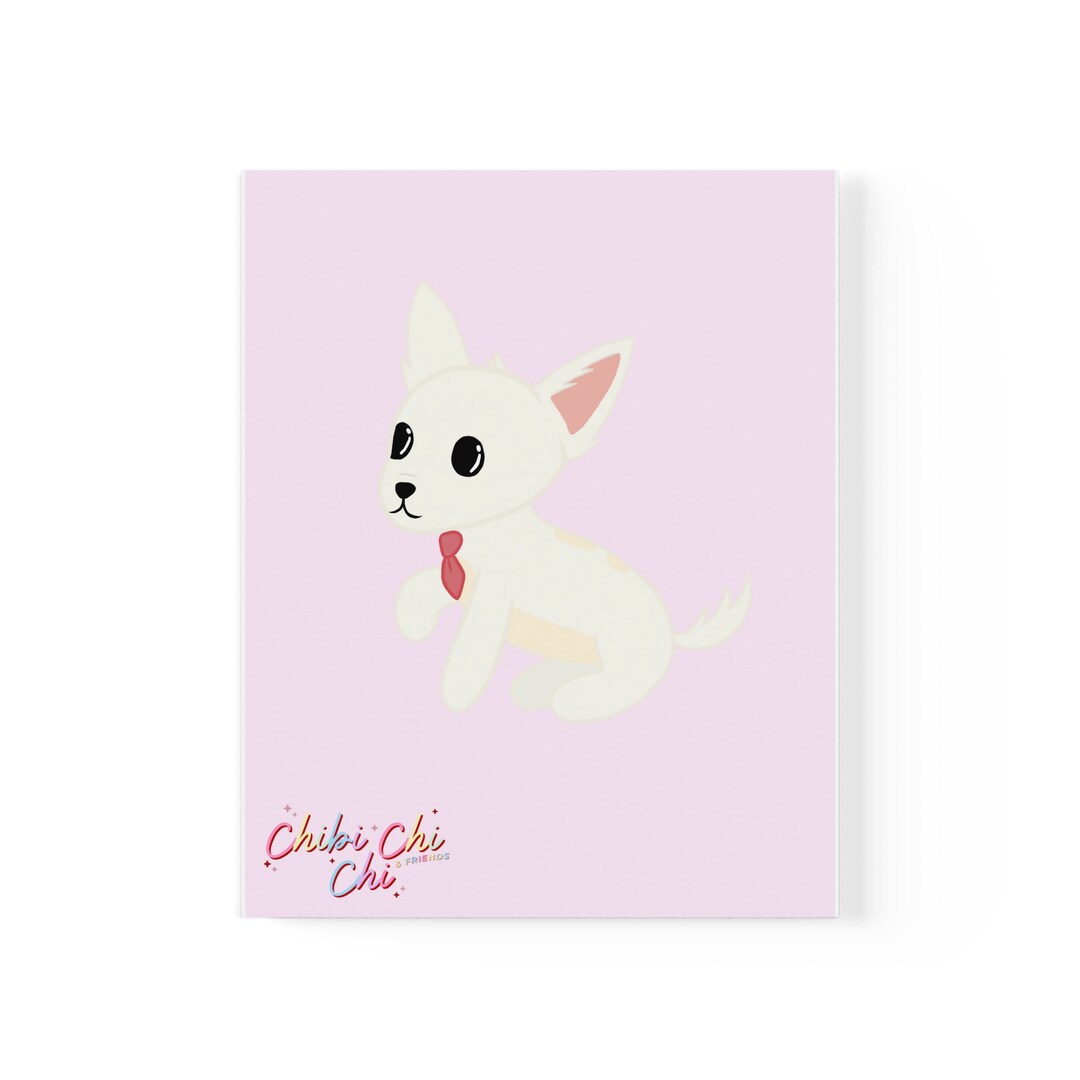Cute Chihuahua Poster, Chibi Chi Chi, Kawaii Dog Poster, Pink Chihuahua ...