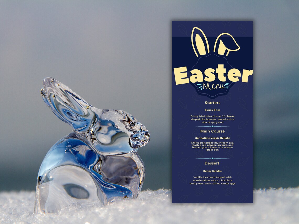 Printable Easter Menu Template, Easter Brunch Menu, Easter Lunch Menu, Easter Dinner Menu ...