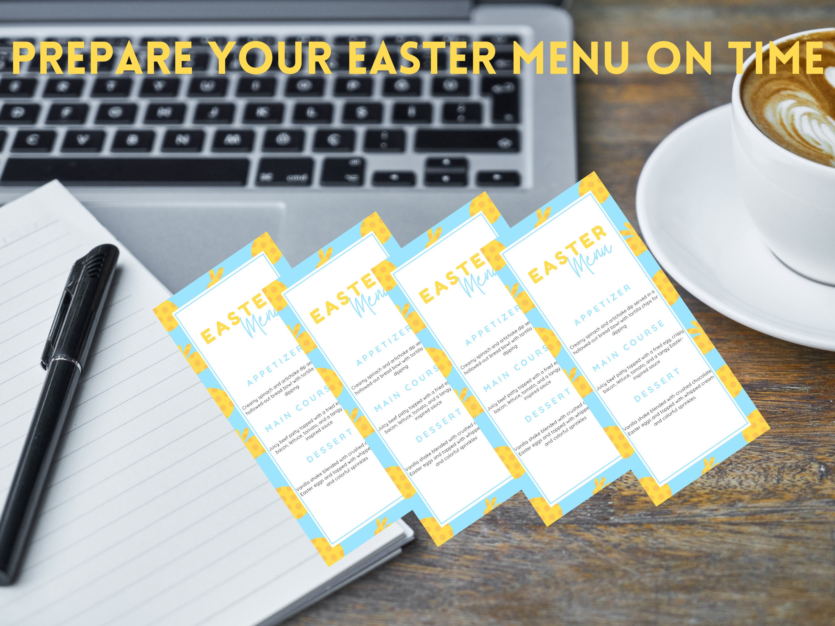 Easter Menu, Printable Easter Menu, Easter Restaurant Menu, Editable ...