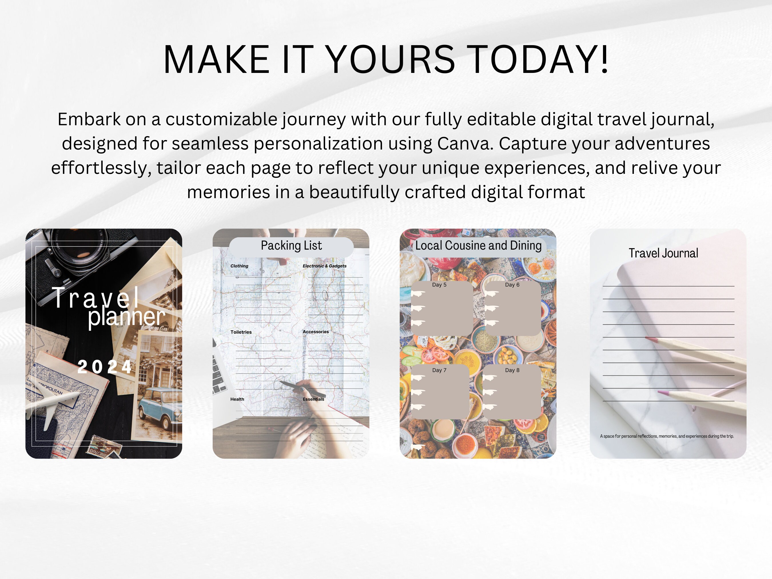 Editable Travel Itinerary Template Trip Itinerary Printable Travel ...