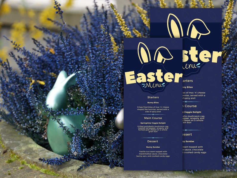 Printable Easter Menu Template, Easter Brunch Menu, Easter Lunch Menu, Easter Dinner Menu ...