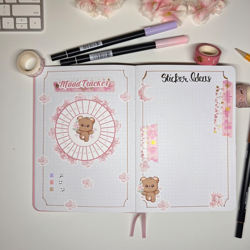 Daily Mood Tracker Sticker Habit Tracker Sticker Bullet Journal Sticker ...