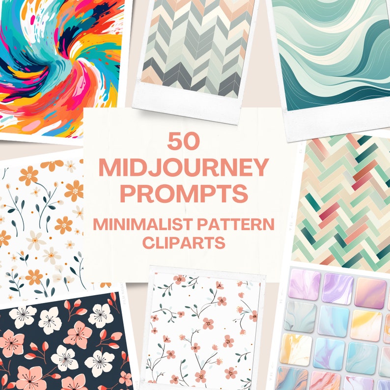 Minimalist Patterns Clipart, Watercolor Patterns Poster, Impressionist ...