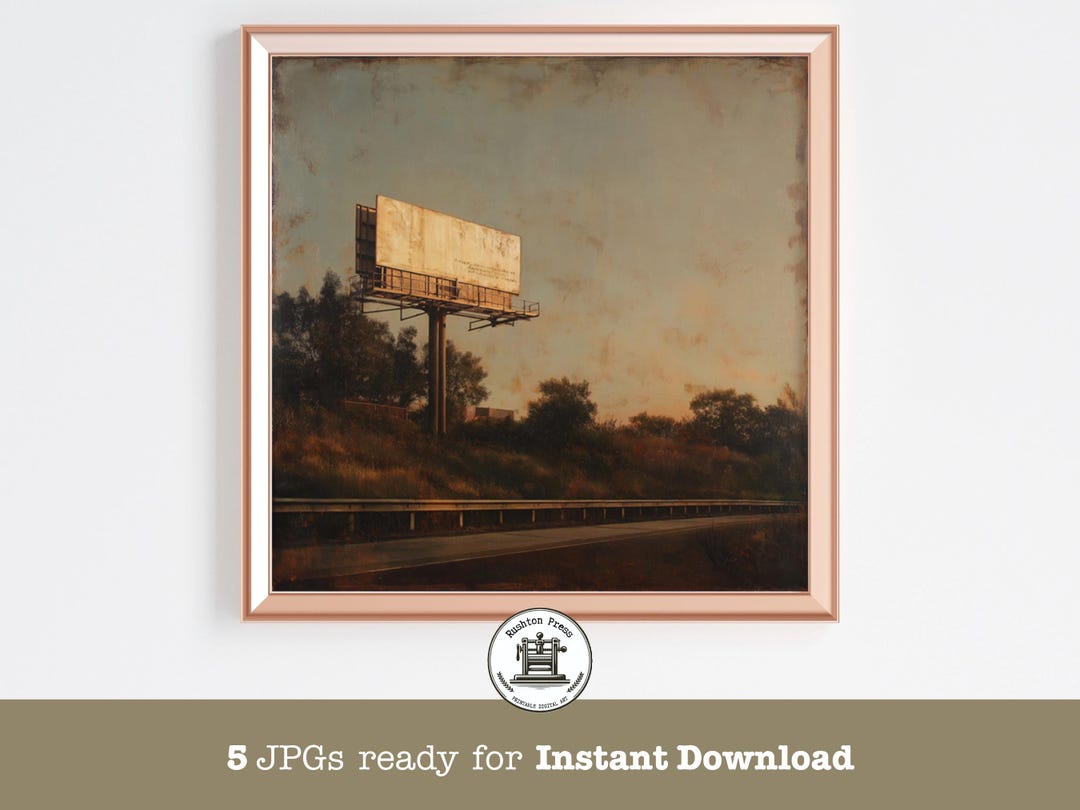 Vintage Americana Billboard Art Print: Retro Roadside Photography ...