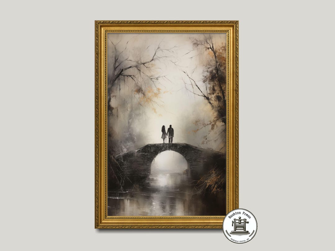 Vintage Dark Romance Painting | Landscape Art Print | Moody ...