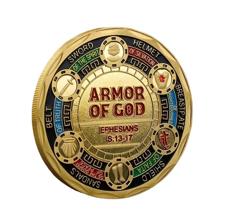 Armor of God Gold Coin - Etsy