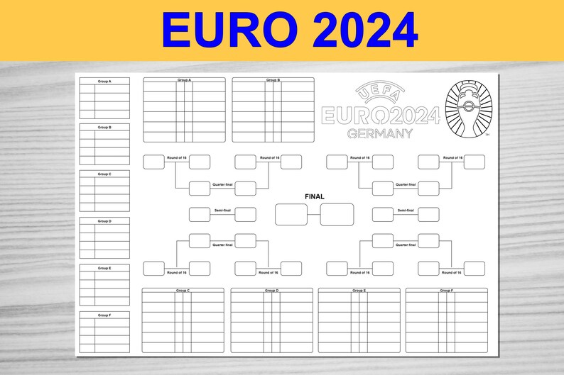 EURO 2024 Wall Chart for Coloring Country Flags Kids Gift, European ...