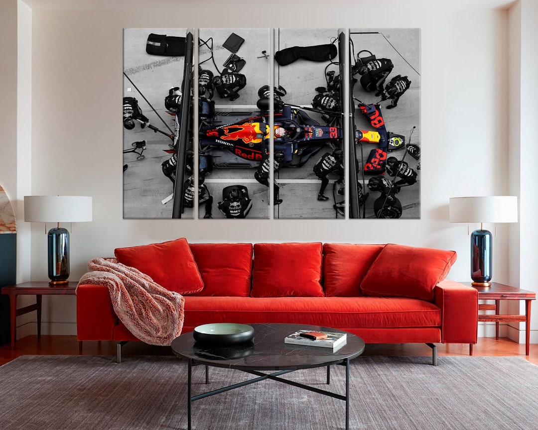 Formula 1 Pit Stop Canvas Print: Modern Man Cave Wall Art - Etsy