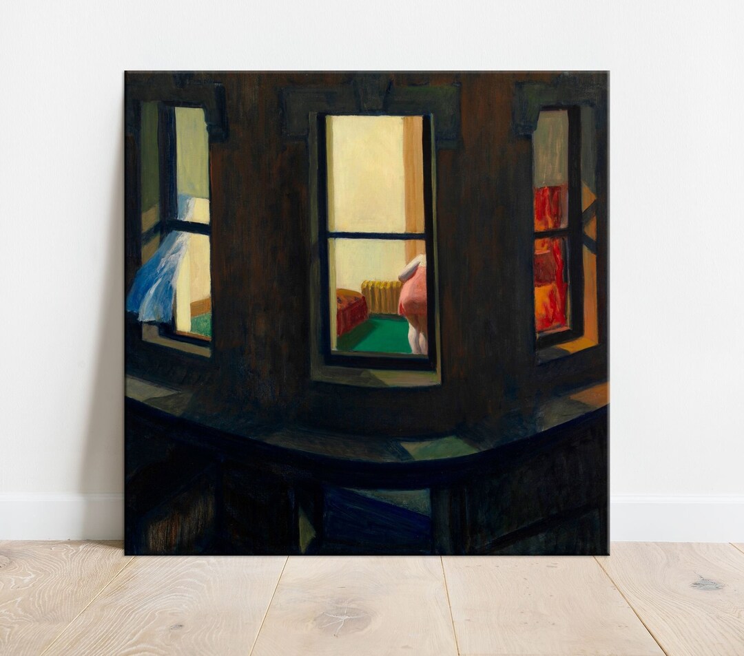 Night Windows by Edward Hopper Print on Canvas Bedroom Decor Hotel ...