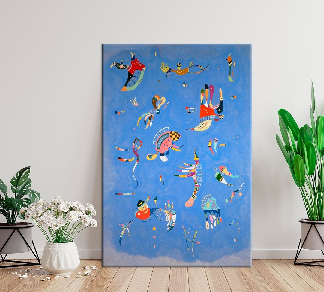 Kandinsky Sky Blue Canvas Print: Modern Abstract Art - Etsy