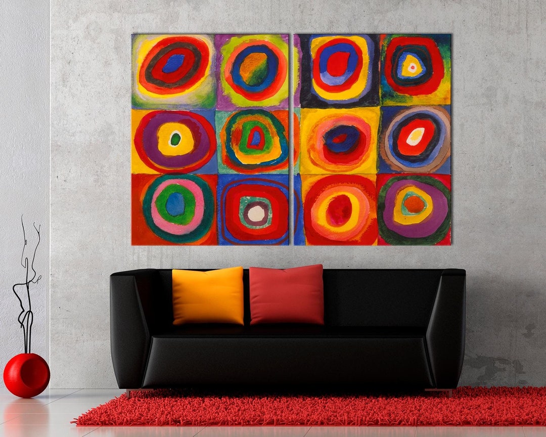 Kandinsky Canvas Print: Color Study Squares, Abstract Wall Art - Etsy